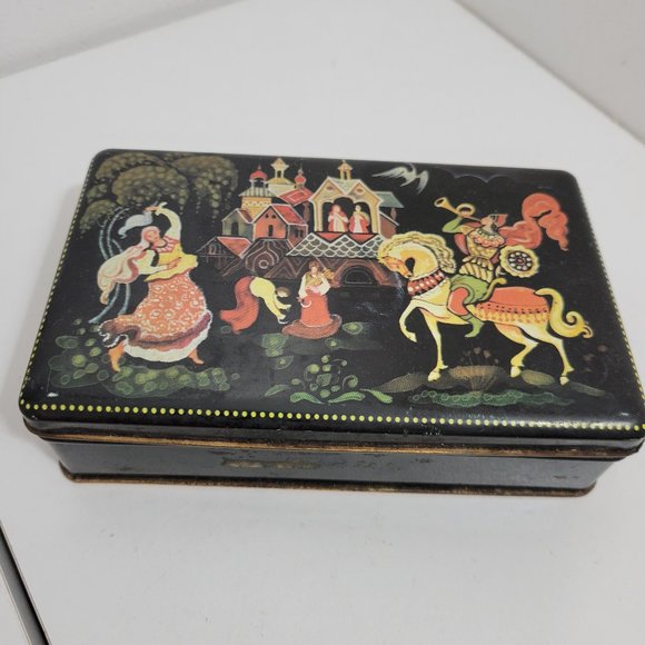 Vintage | Storage & Organization | Vintage Russian Candy Tin With ...